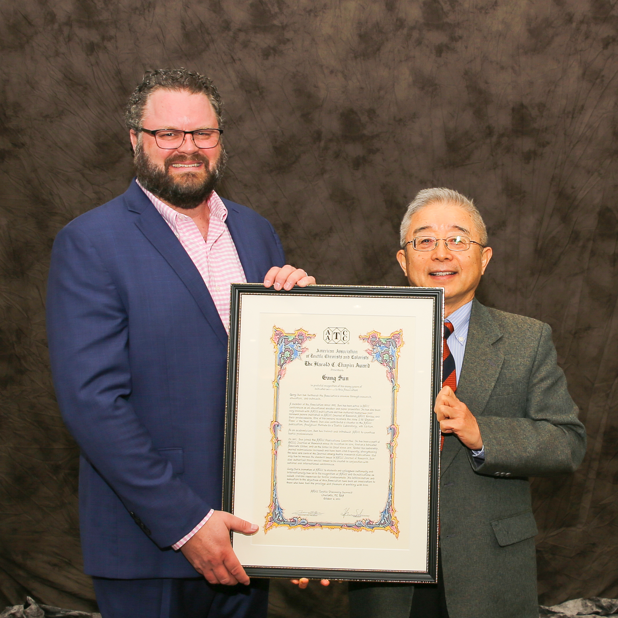 Gang Sun receives Chapin Award - Workforce Development Council